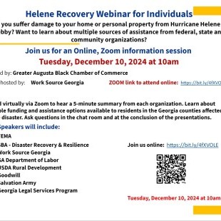 Helene Recovery Webinar for Individuals | Waycross - Ware County GA